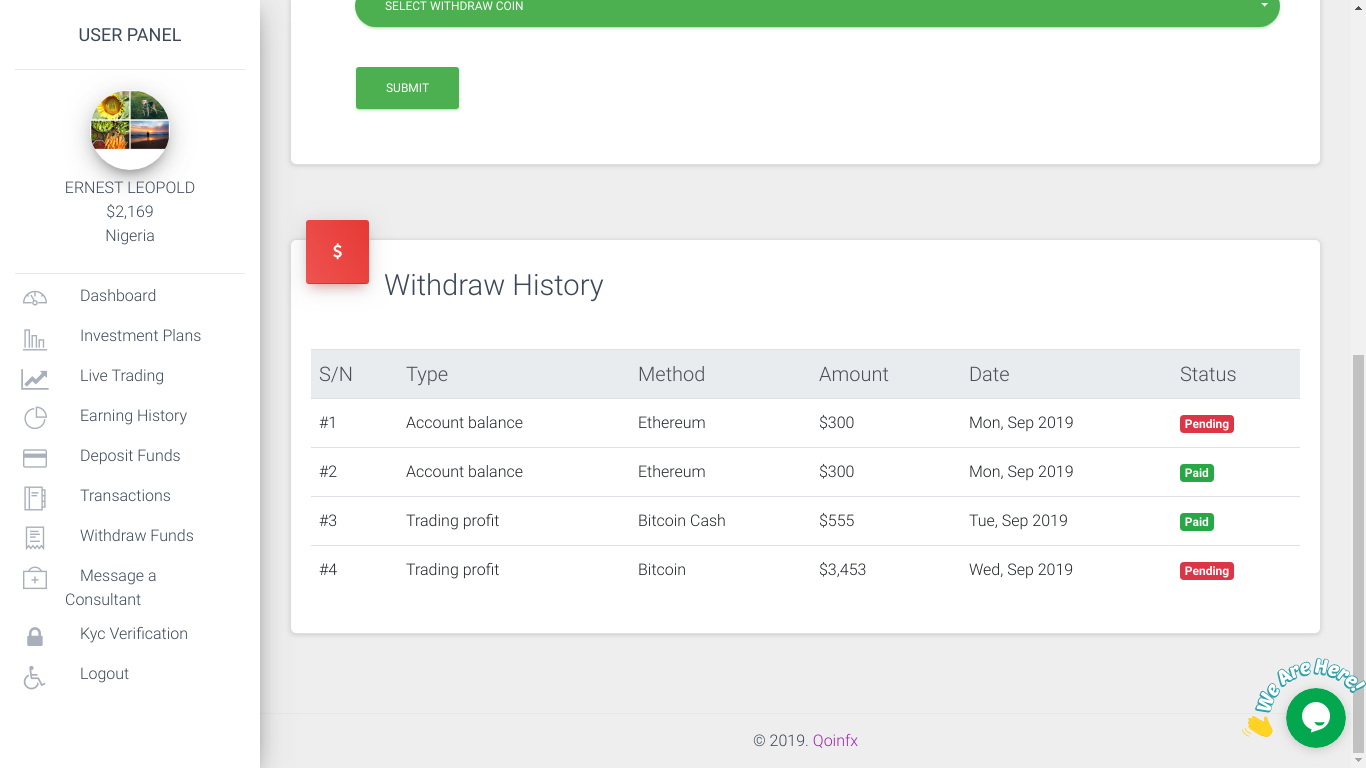 Qoinfx - Online Investment PHP Script for $90 - CodeClerks