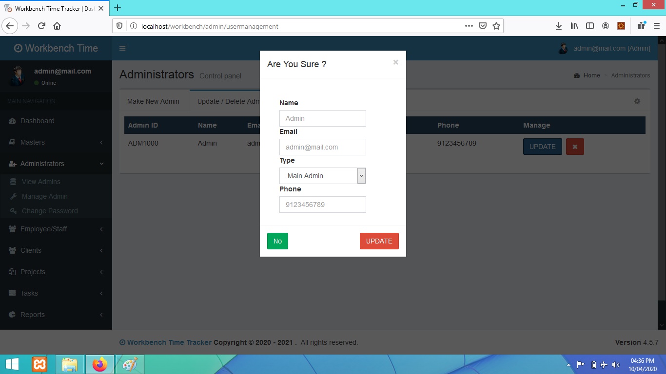 Workbench Project Time Tracker - PHP CodeIgniter for $40 - CodeClerks