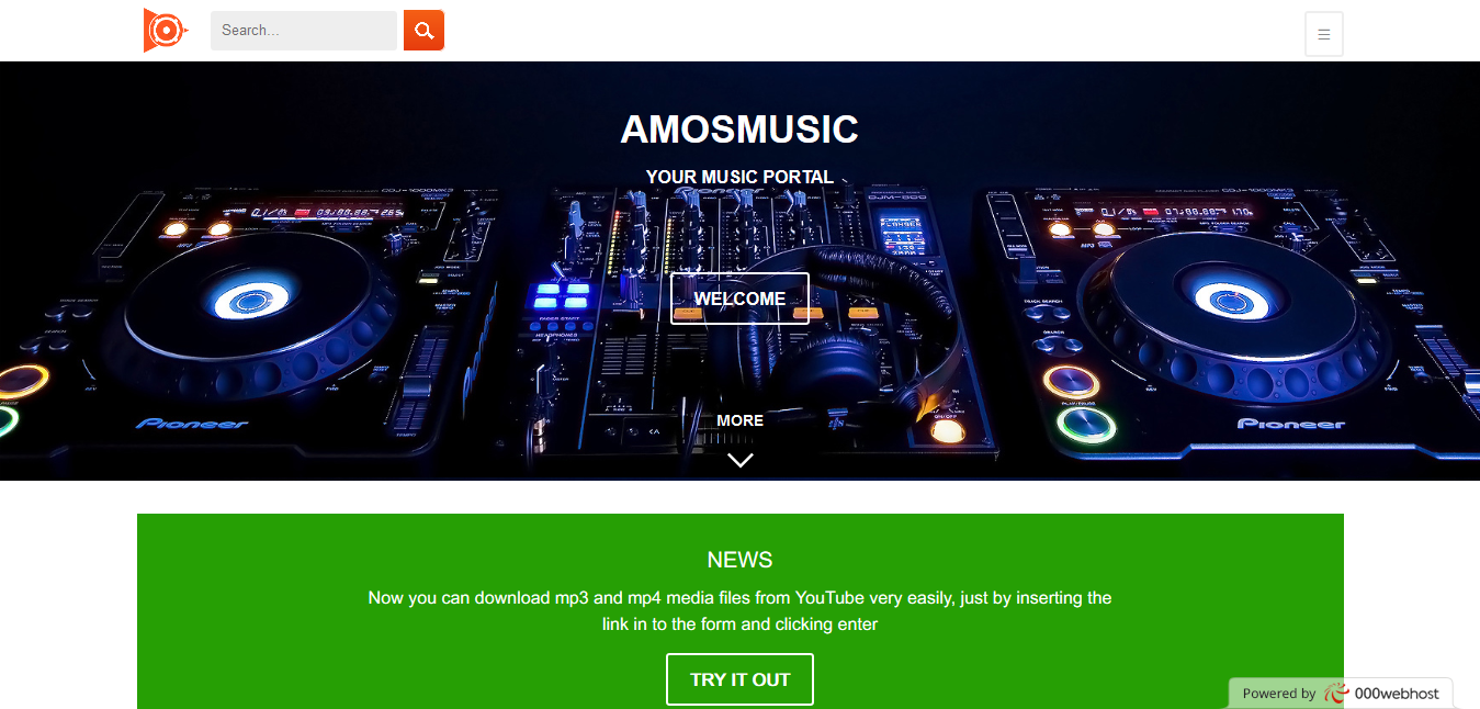 Amosmusic - Music search engine and downloader cms for $6 - CodeClerks